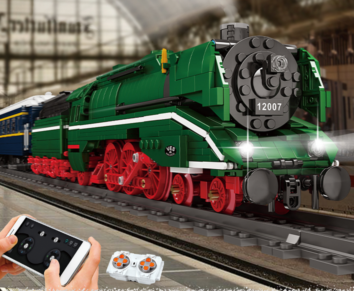 Remote Controlled German BR18 Steam Locomotive Train Brick Set – Toy ...